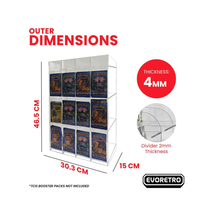 Evoretro Acryl Counter Display for Trading Card Booster Packs – Speltrollet